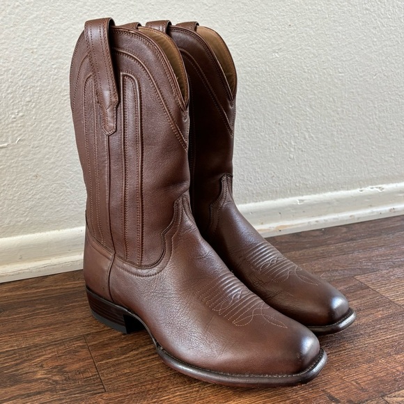 Tecovas | Shoes | Euc Tecovas 16 The Jackson Brown Leather Square Toe Cowboy Boots Mens 85ee ...